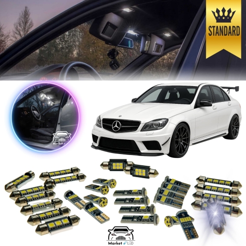 MERCEDES C W204 SEDAN - Zestaw Oświetlenie wnętrza LED! STANDARD