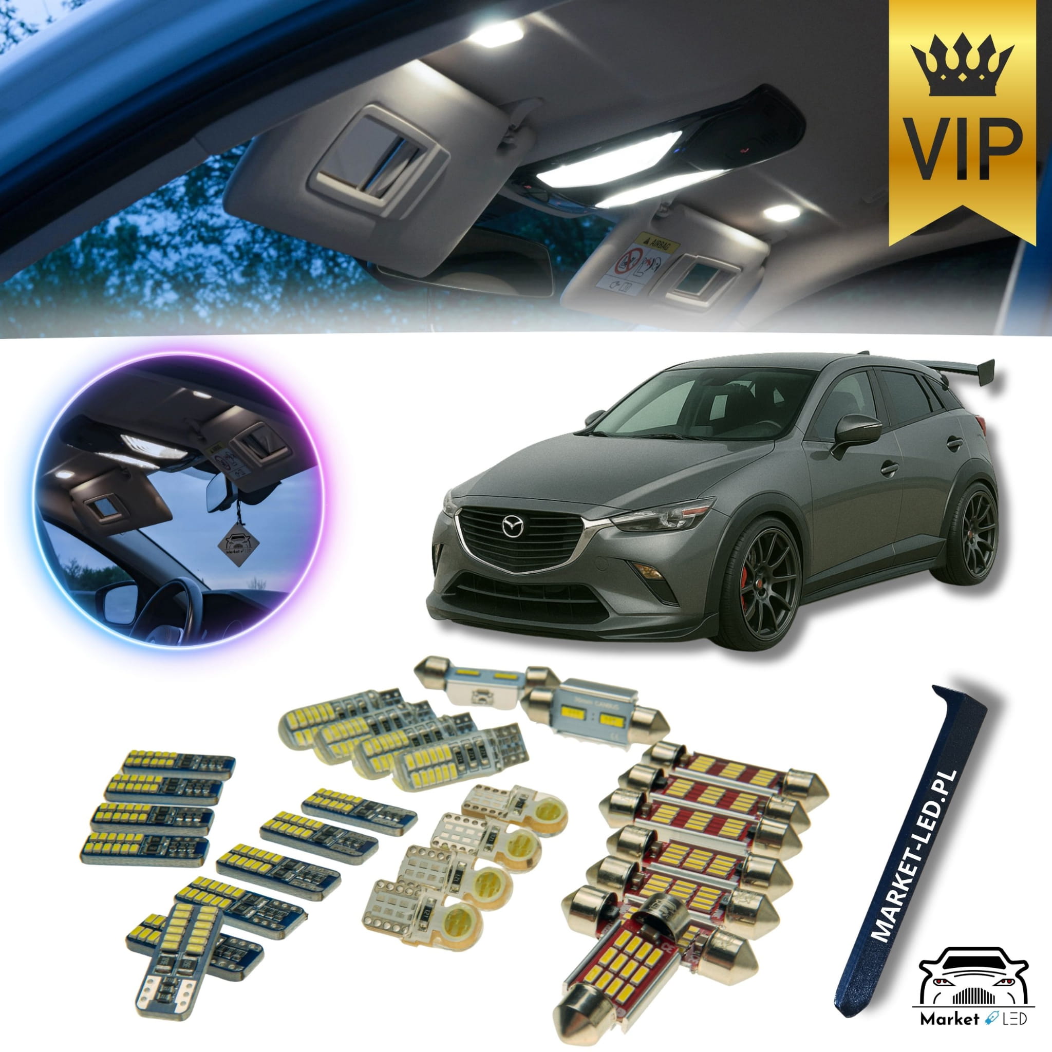 MAZDA CX3 - Zestaw Oświetlenie wnętrza LED! VIP